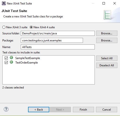 Create JUnit Test Suite In Eclipse TestingDocs