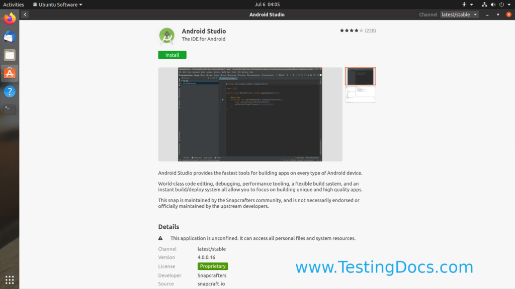 How to install Android Studio on Ubuntu - TestingDocs