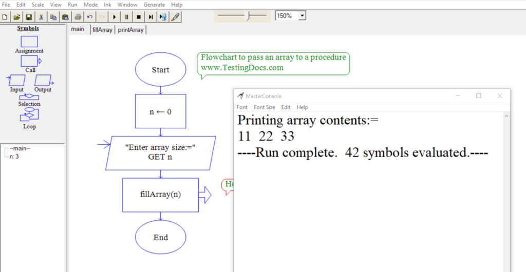 How To Pass An Array In Raptor Flowchart Testingdocs