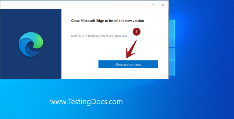 Download and install new Edge Browser - TestingDocs.com