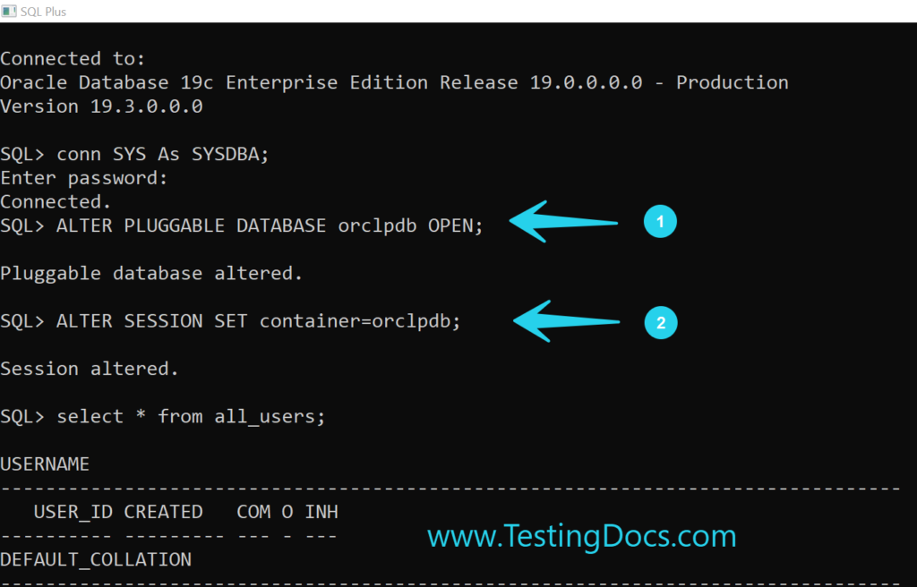Connect To Pluggable Database Pdb Testingdocs