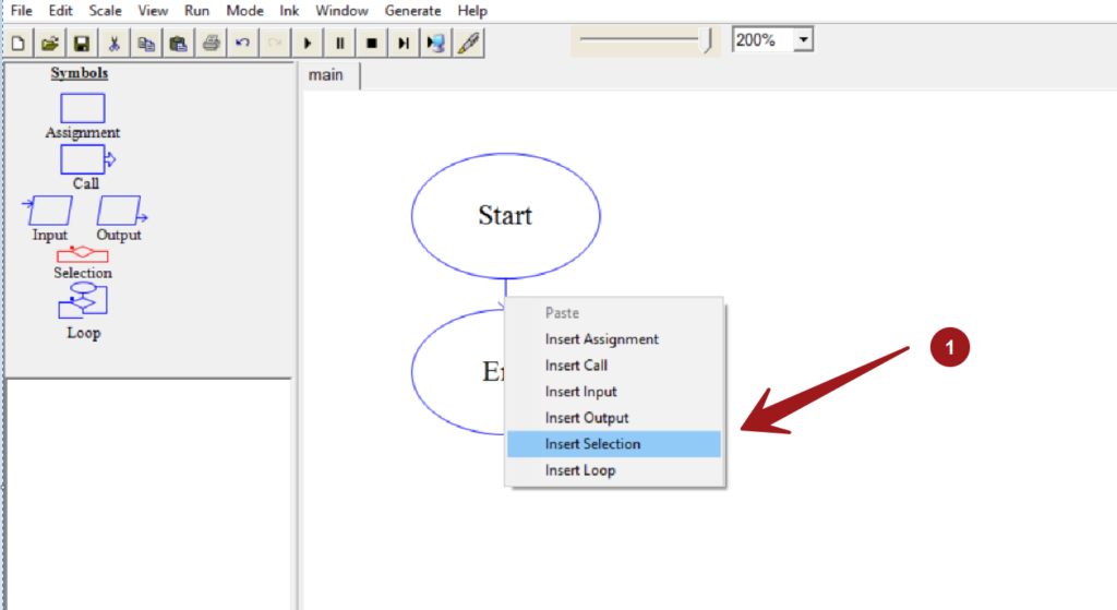 How to use selection symbol in Raptor flowchart - TestingDocs