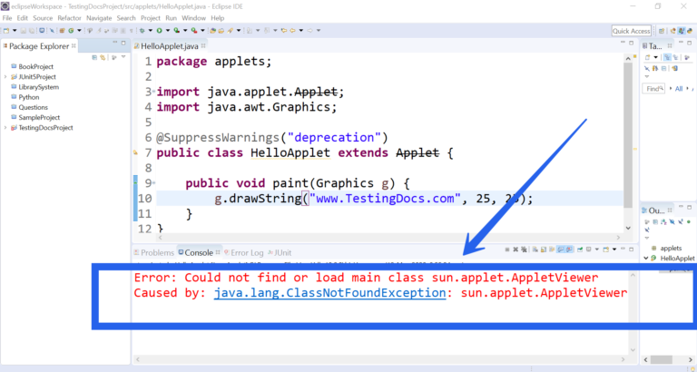Java Applets are deprecated - TestingDocs.com