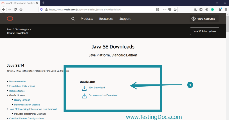 How to Download and Install Oracle JDK 14 - TestingDocs