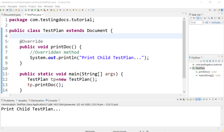 Method Overriding in Java Example - TestingDocs.com