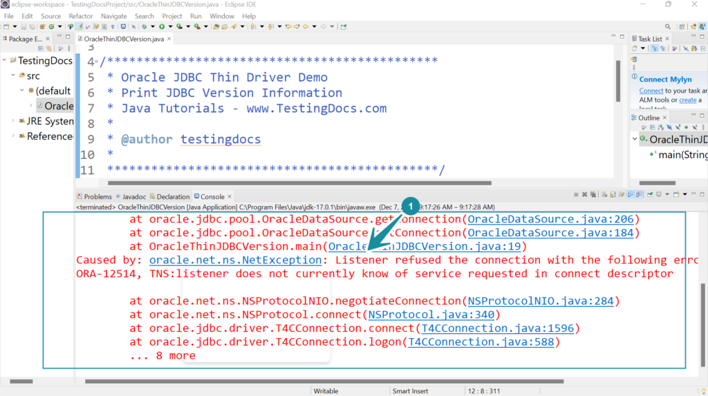 Fix ORA-12514 TNS:listener Service Error | TestingDocs