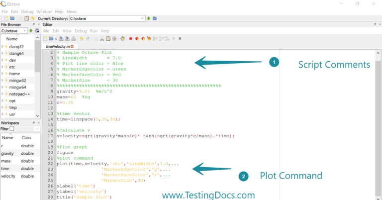 How To Specify Markers In Octavematlab Plot