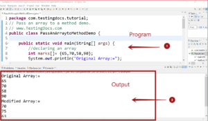 How to pass an array to a method in Java - TestingDocs