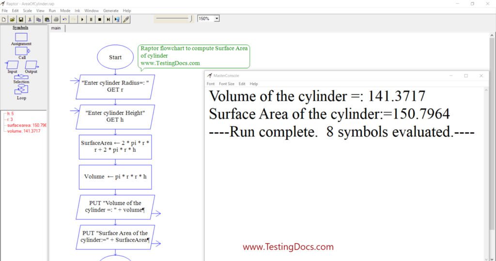 Cylinder Surface Area RAPTOR Flowchart - TestingDocs