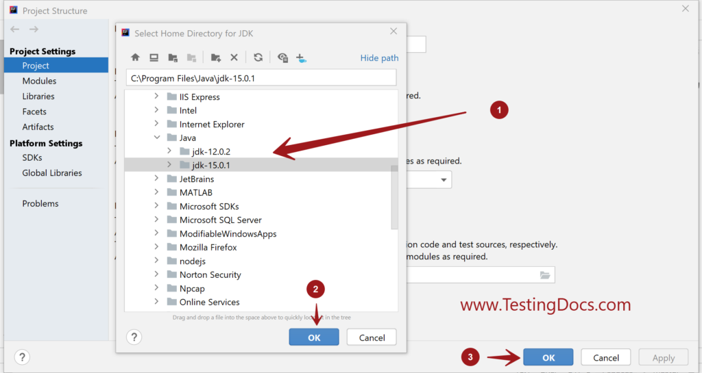 How to setup JDK 15 environment in IDEs - TestingDocs