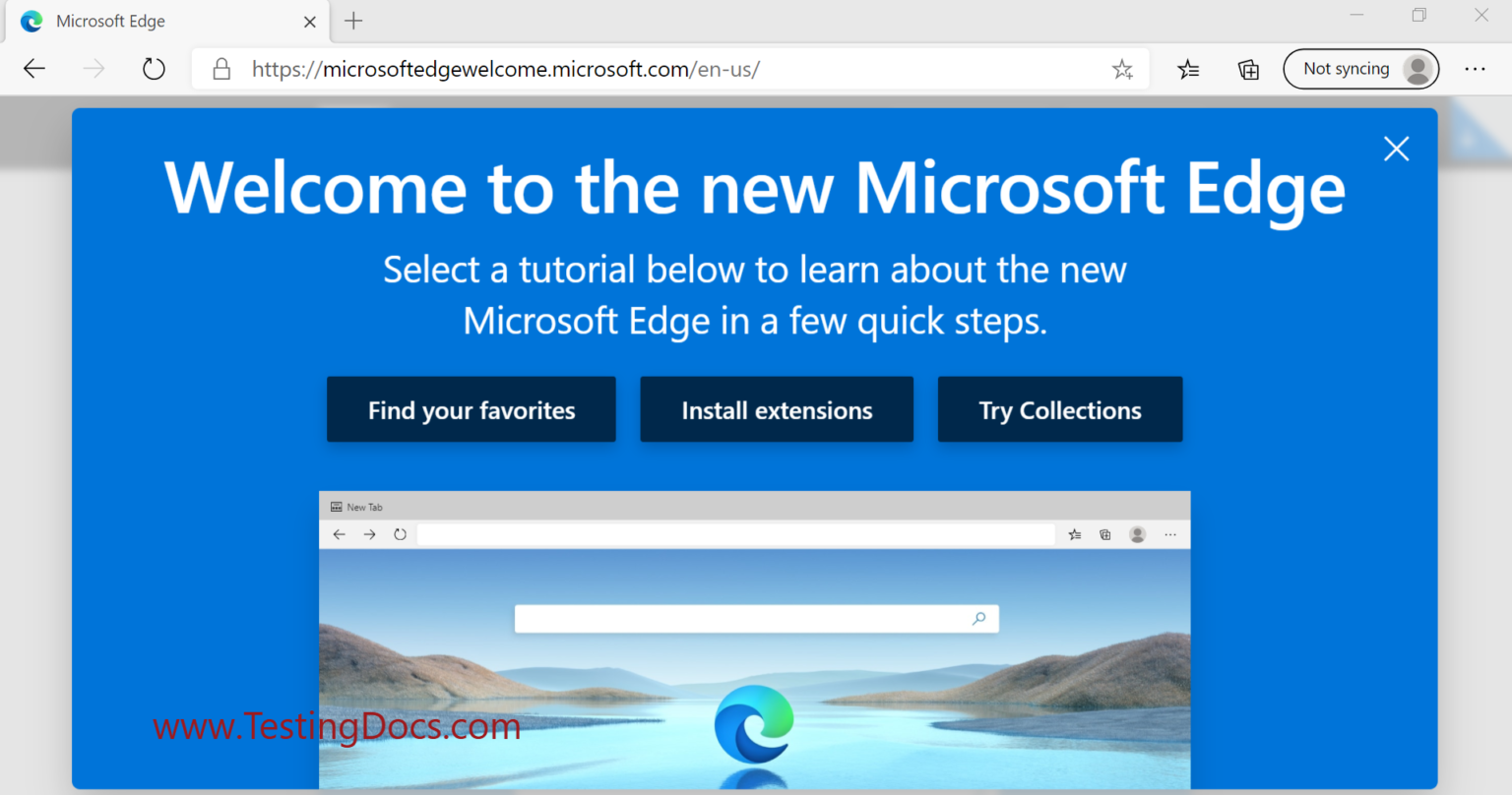 Download and install new Edge Browser - TestingDocs.com