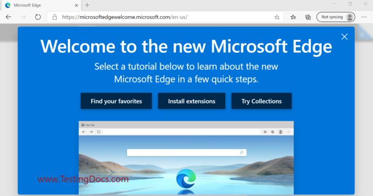 Download and install new Edge Browser - TestingDocs.com