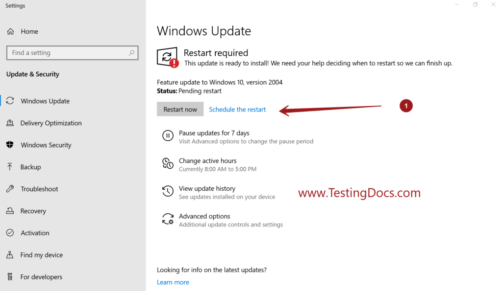 How to Update Windows 10 Operating System - TestingDocs