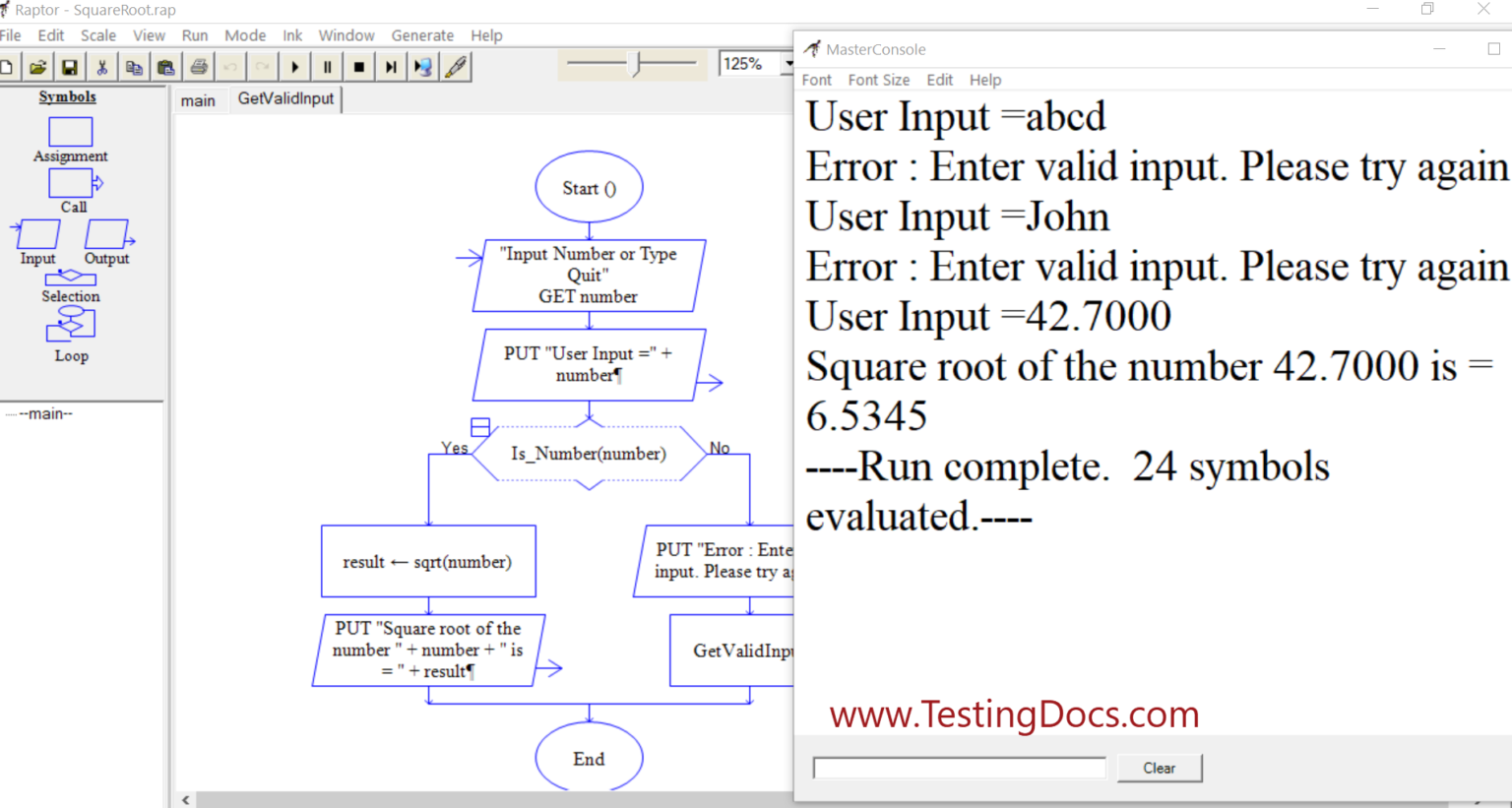 How to find square root of a number in Raptor Flowchart [ 2024 ...
