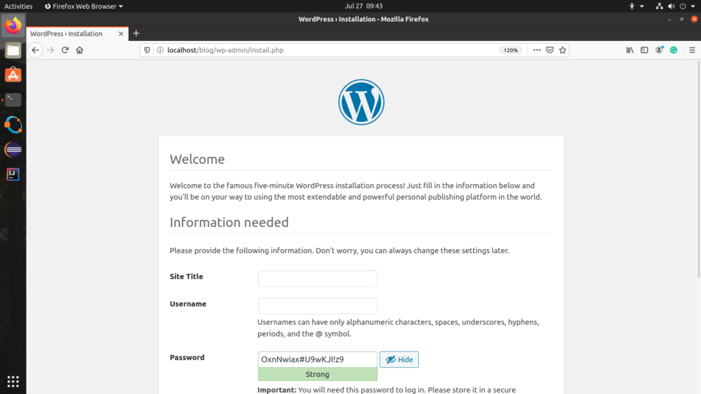 Install WordPress on the Linux machine - TestingDocs