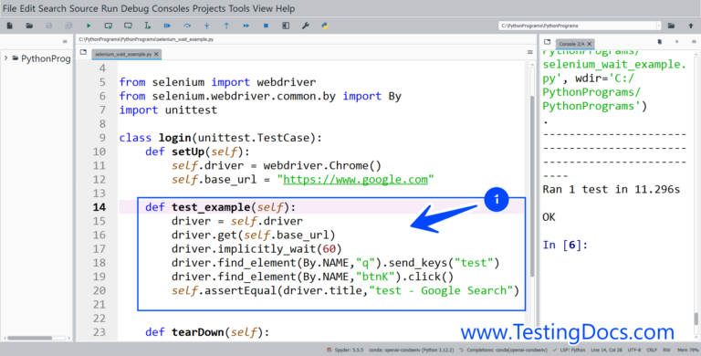 Selenium Implicit Wait - TestingDocs.com
