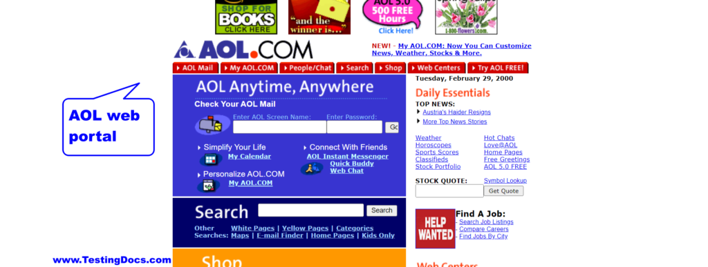 Web Portals | TestingDocs