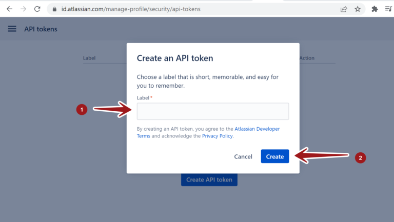 Create Jira Api Token