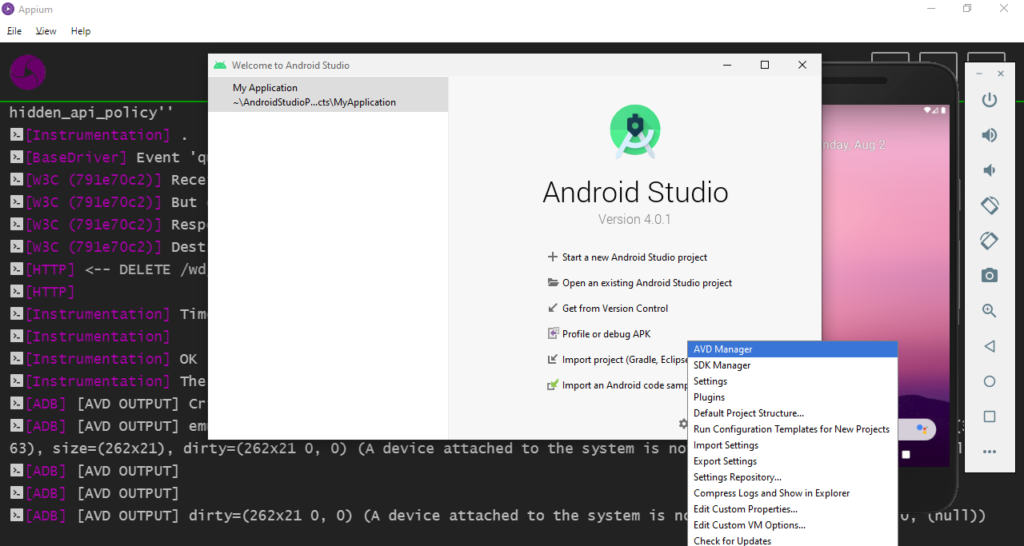 Run Appium Test on Android Virtual Machine - TestingDocs