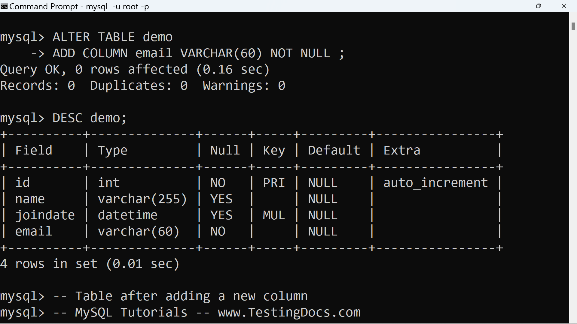 Oveja Calendario Robot Sql Alter Add Column Claraboya Lavanda Fatal