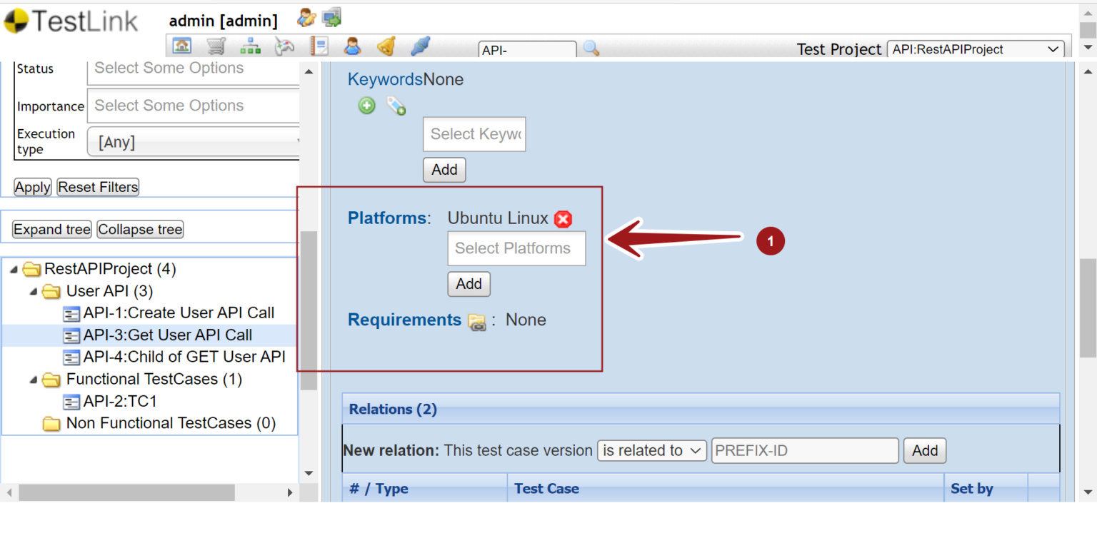 Assign Platform to Test Case - TestingDocs