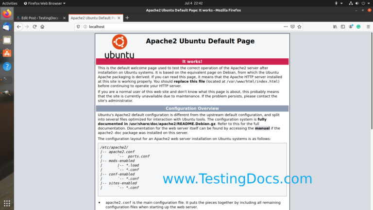 Install Apache HTTP Server on Ubuntu | TestingDocs