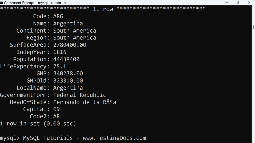 MySQL UPDATE Statement - TestingDocs