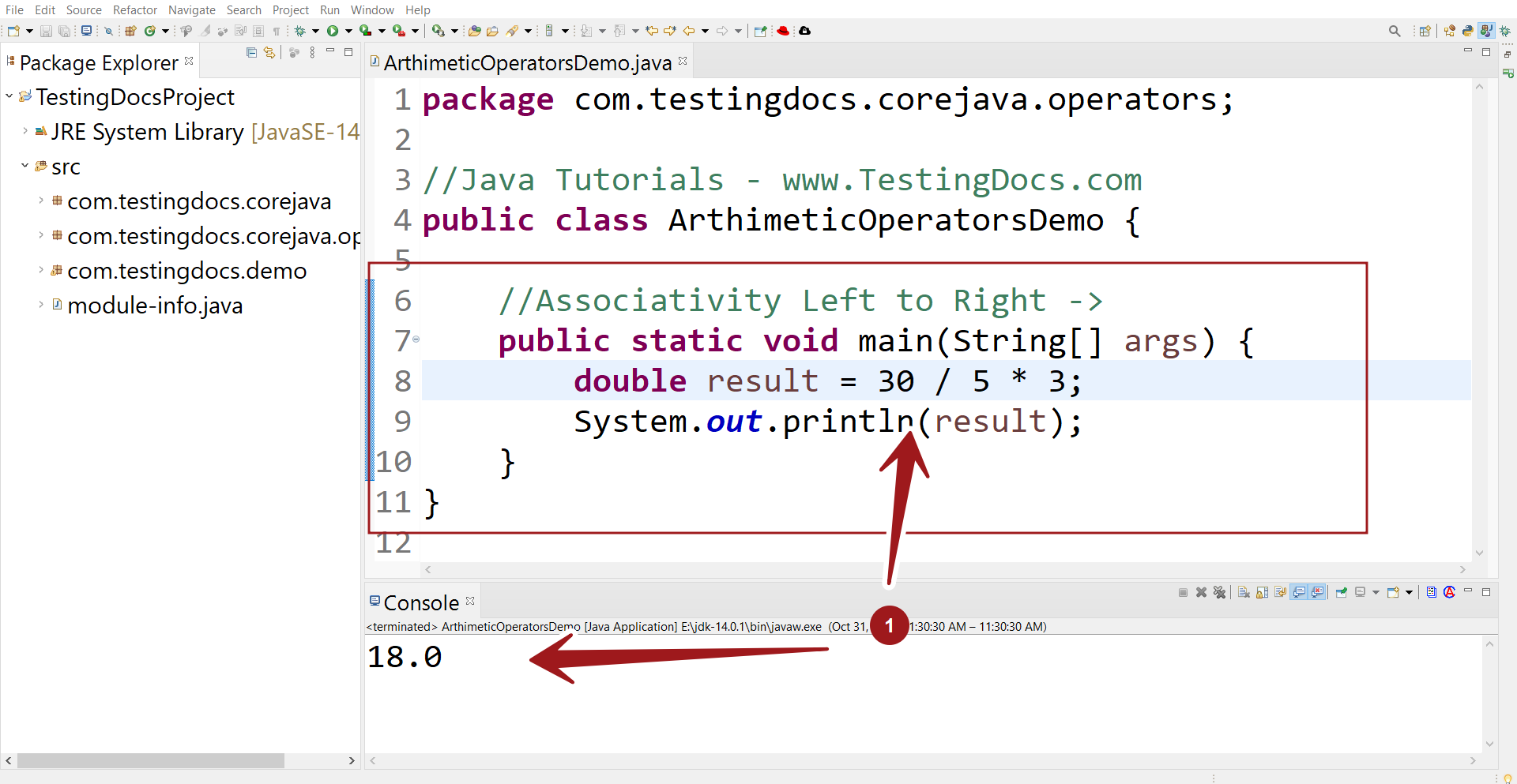 Java Operators TestingDocs