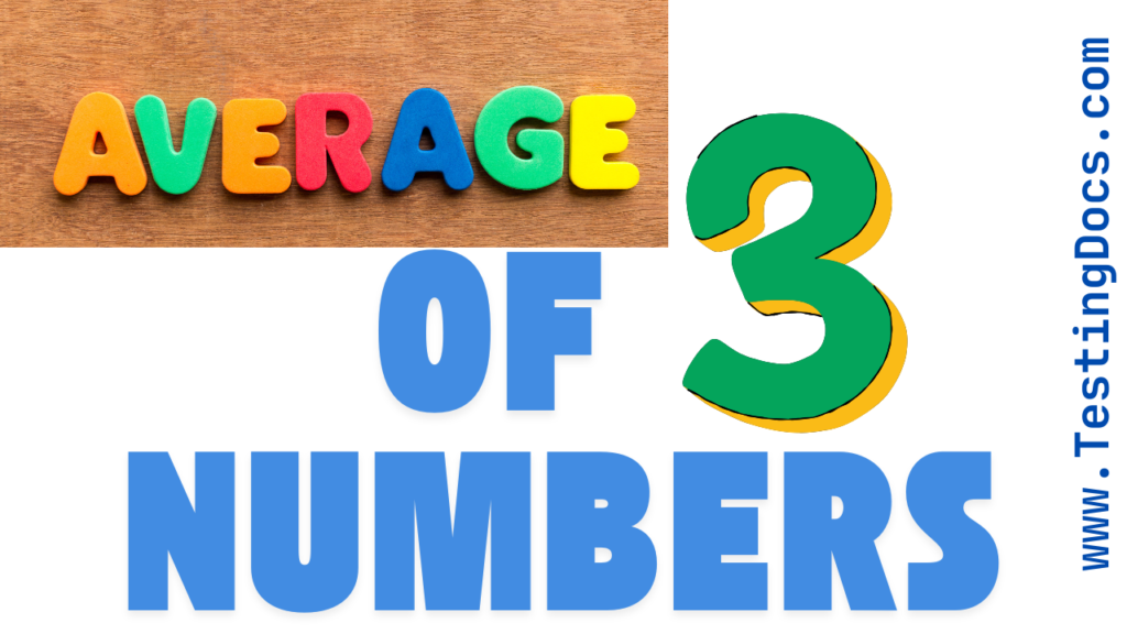 Average of Three Numbers Flowchart - TestingDocs