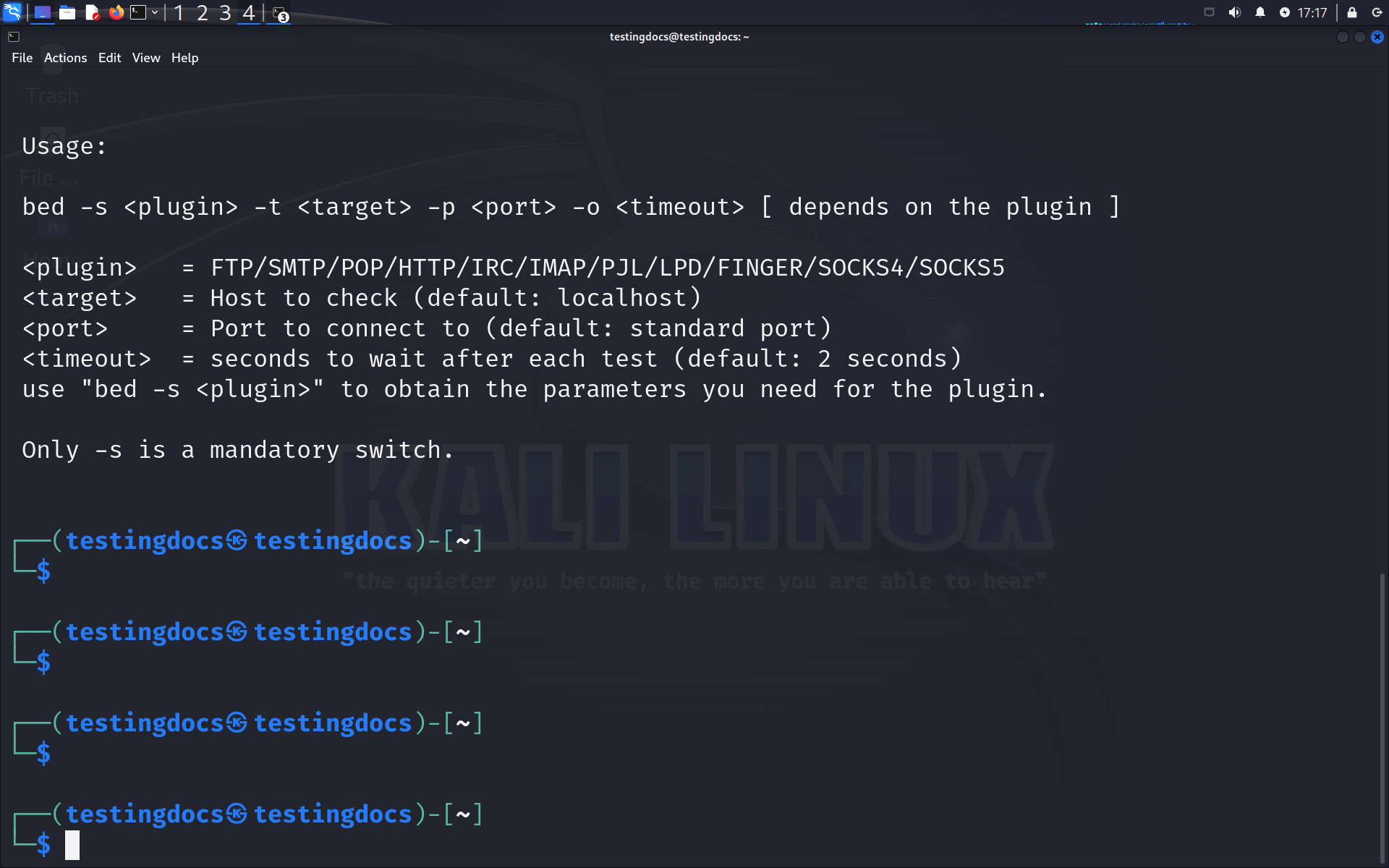 Bed Tool In Kali Linux Testingdocs