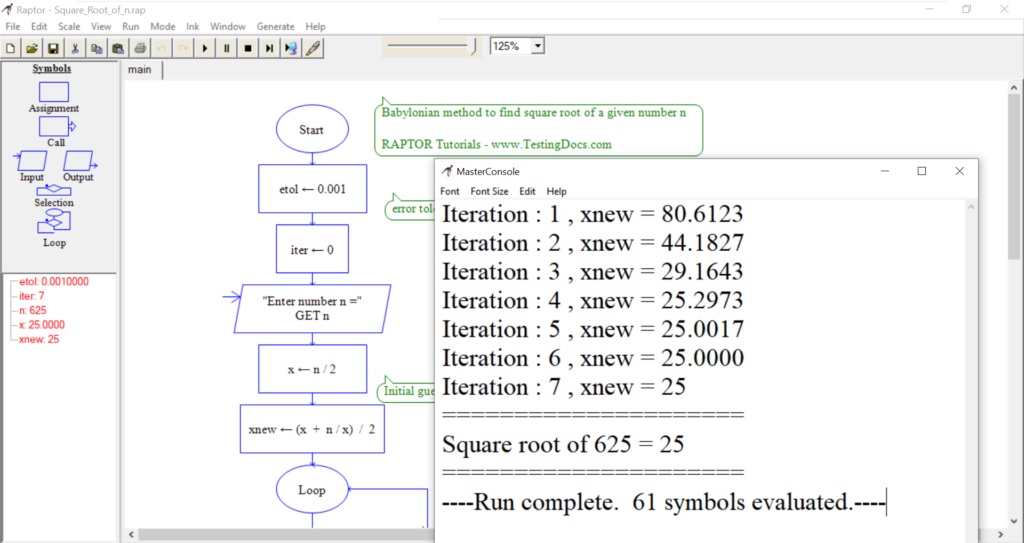Find the square root of a number [Babylonian method ] - TestingDocs