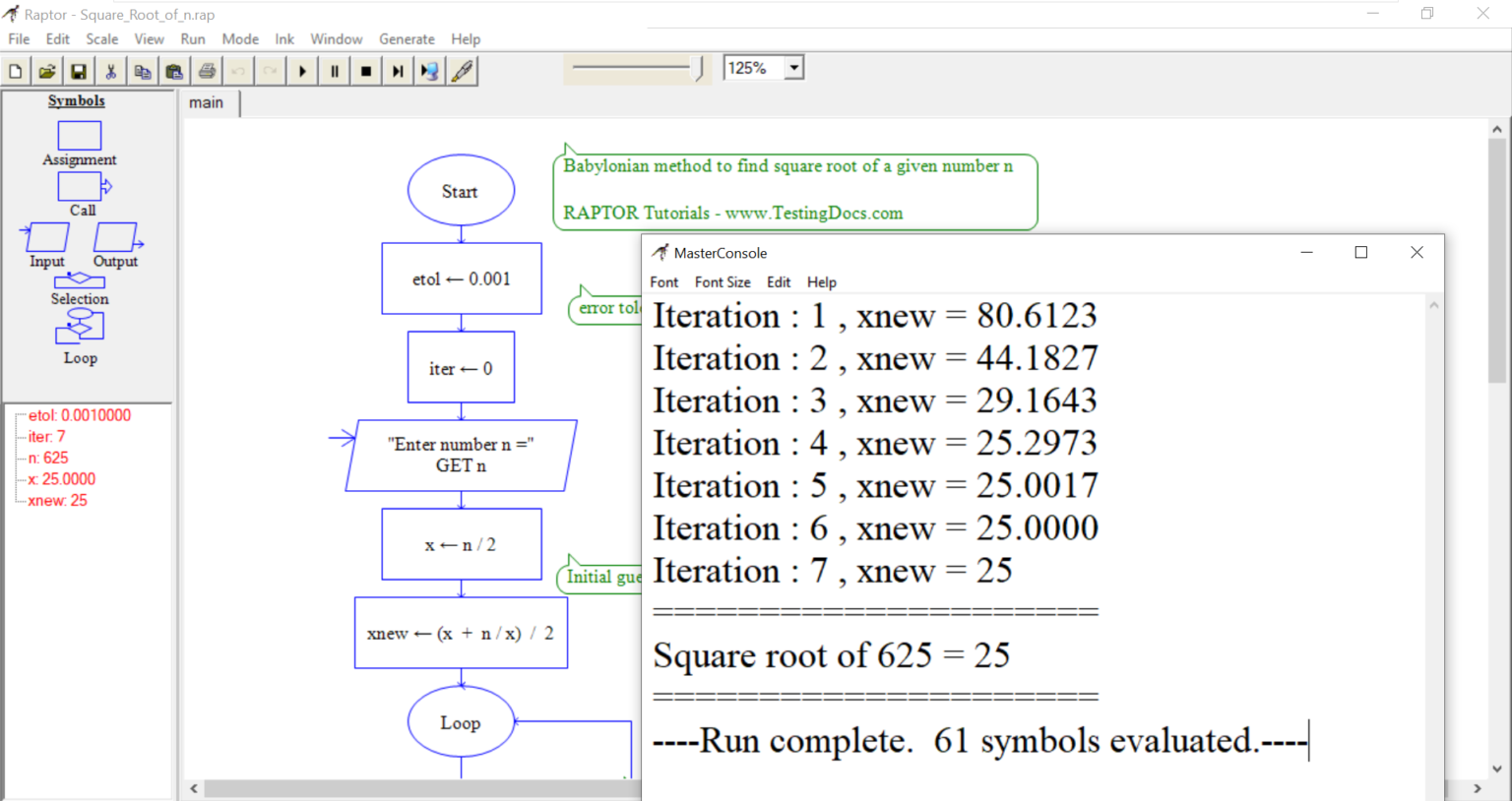 Find the square root of a number [Babylonian method ] - TestingDocs