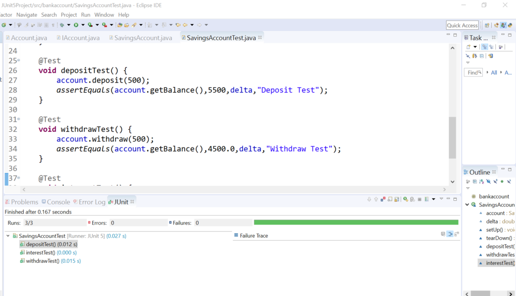 Bank Account JUnit Tests - TestingDocs.com