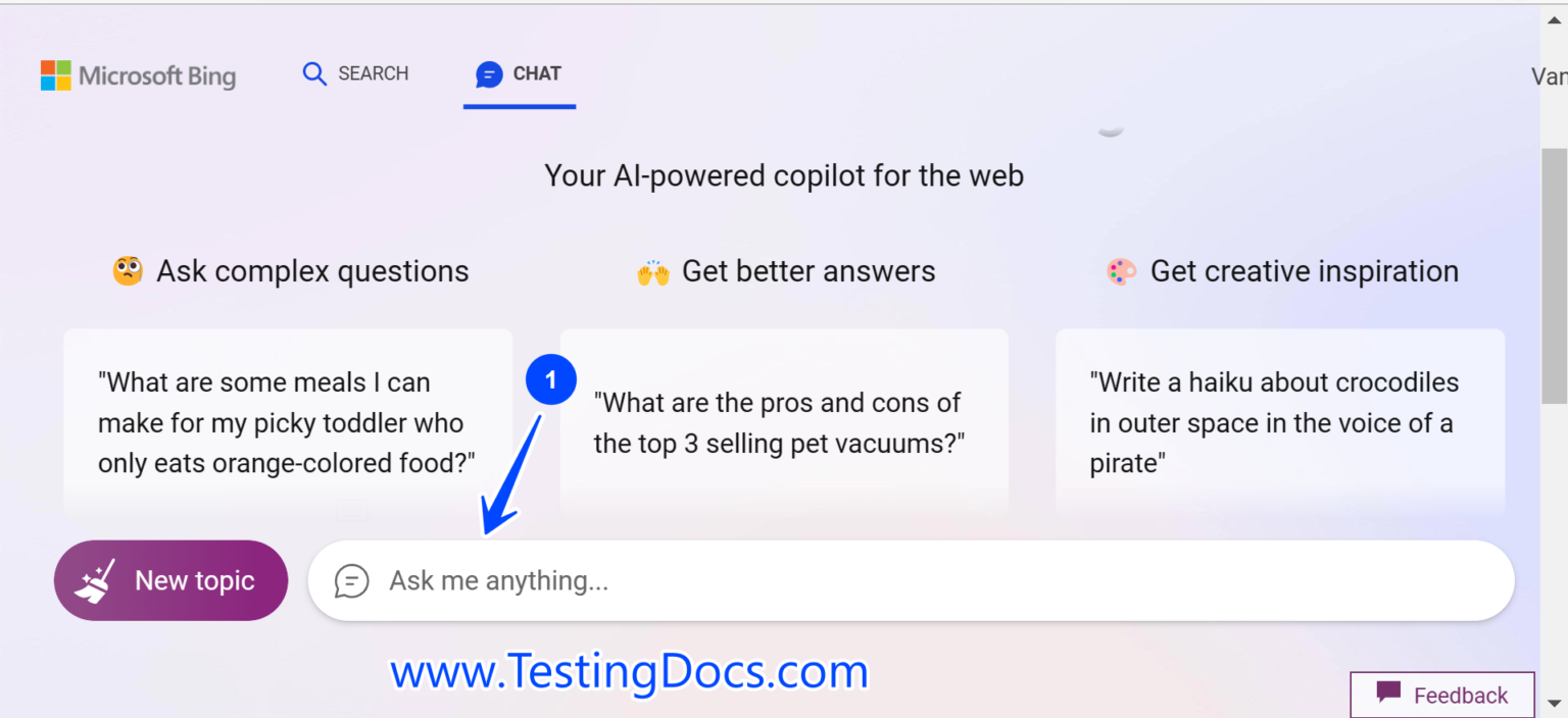 Bing Conversation Styles - TestingDocs