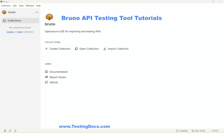 Bruno API Testing Tool Tutorials - TestingDocs