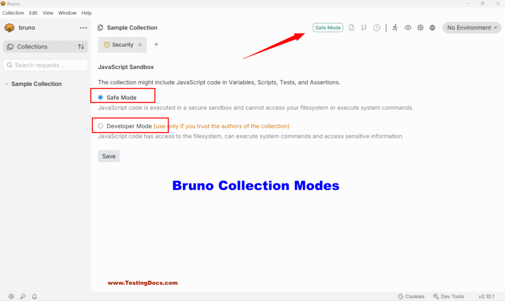 Create Bruno API Collection - TestingDocs