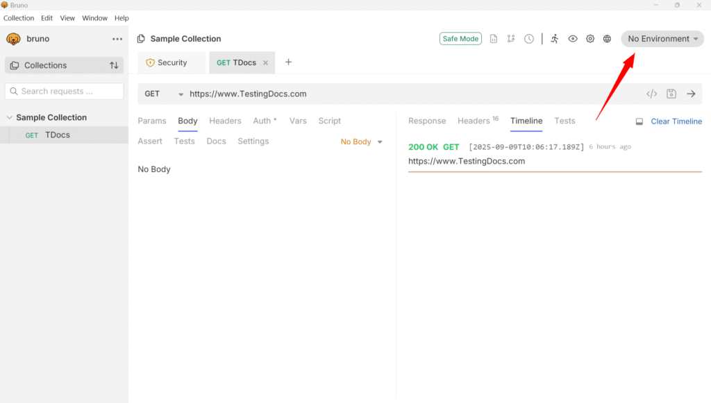 Configure Environments in Bruno - TestingDocs