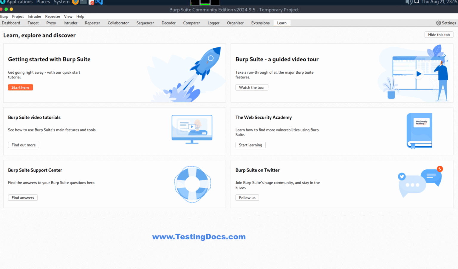 Security Tools in Parrot OS - TestingDocs