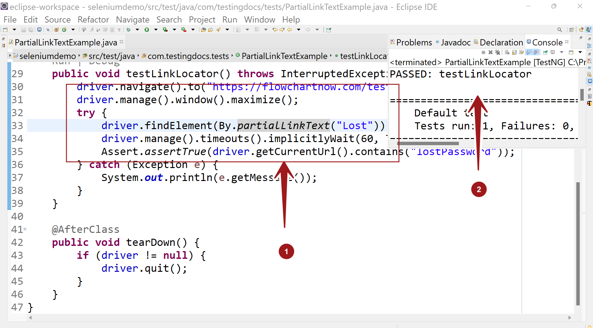 Find Links Using By Partial Link Text In Selenium TestingDocs
