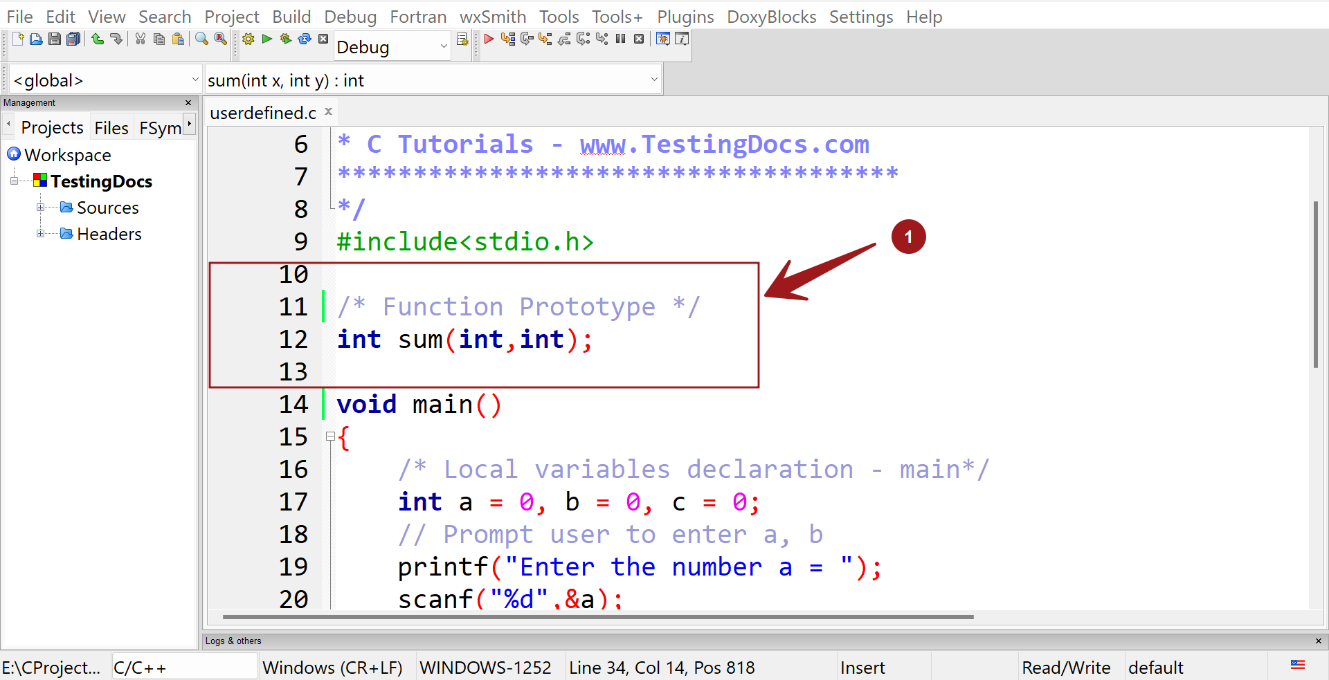 Structure Of A C Function TestingDocs