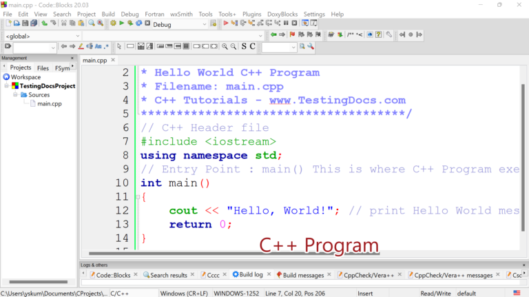 C++ Program Structure - TestingDocs.com