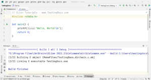 Build & Run CLion Project - TestingDocs