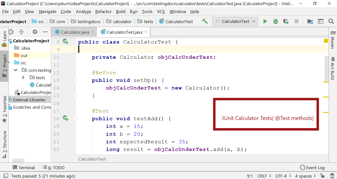 JUnit Calculator Test Case Example TestingDocs