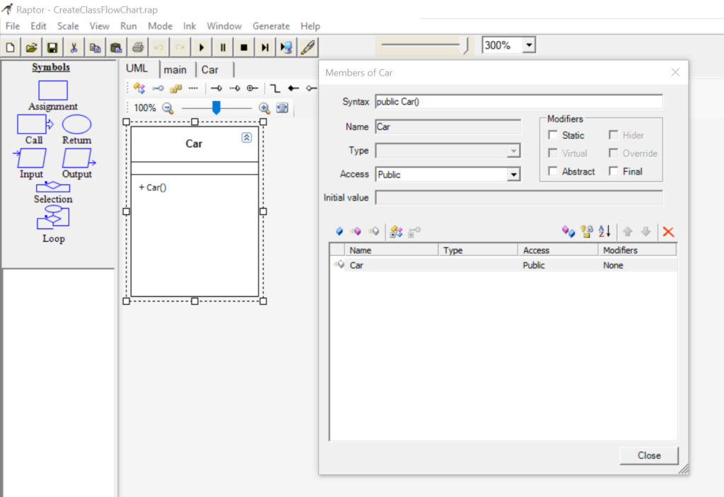 Adding Constructor in Raptor | TestingDocs