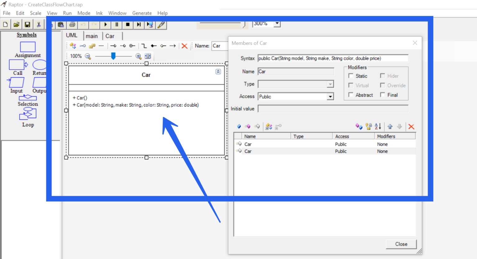 Constructor in Raptor Flowchart - TestingDocs