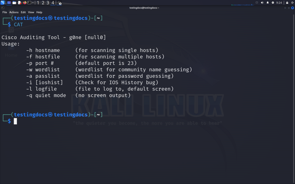 Cisco Tools in Kali Linux | TestingDocs
