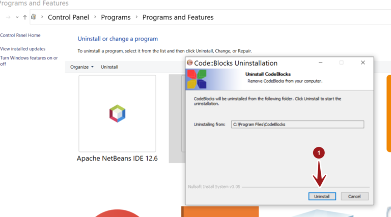 Uninstall CodeBlocks IDE on Windows - TestingDocs