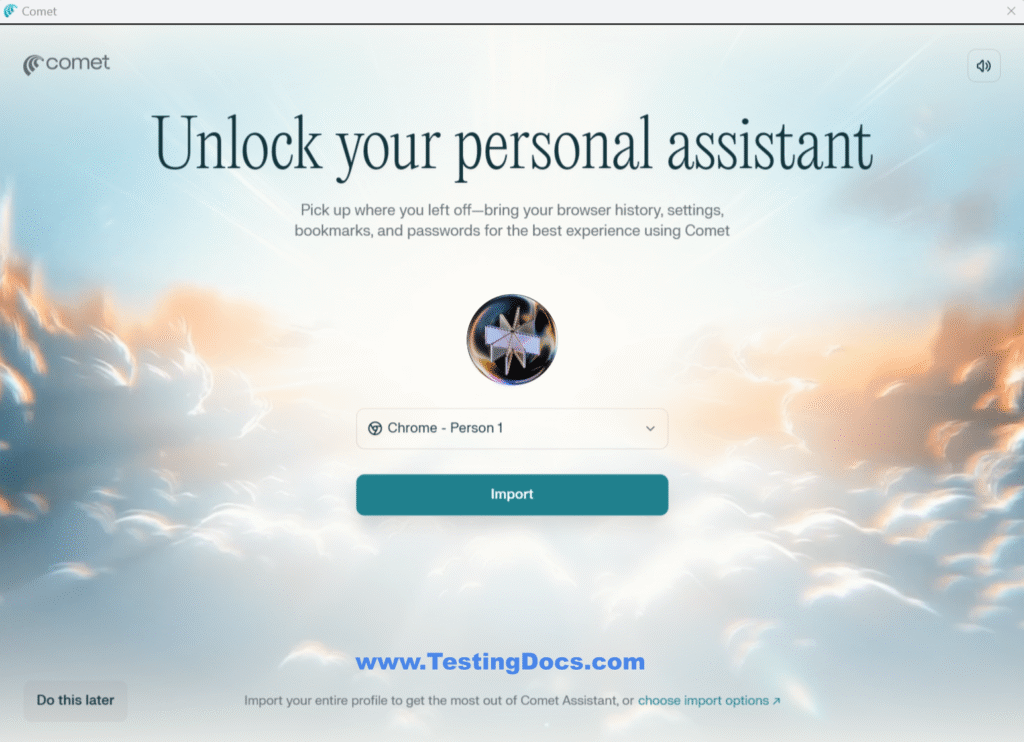 Download Comet Browser on Windows - TestingDocs