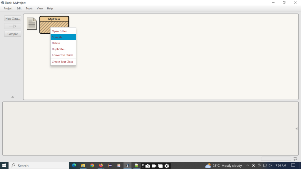 Compile Java Class in BlueJ - TestingDocs