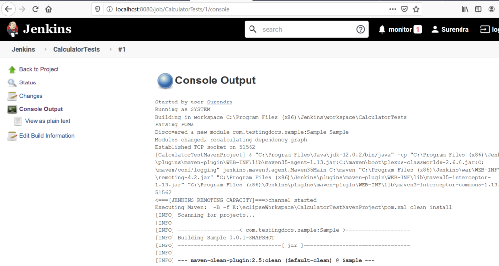 Run Calculator JUnit tests using Jenkins - TestingDocs.com